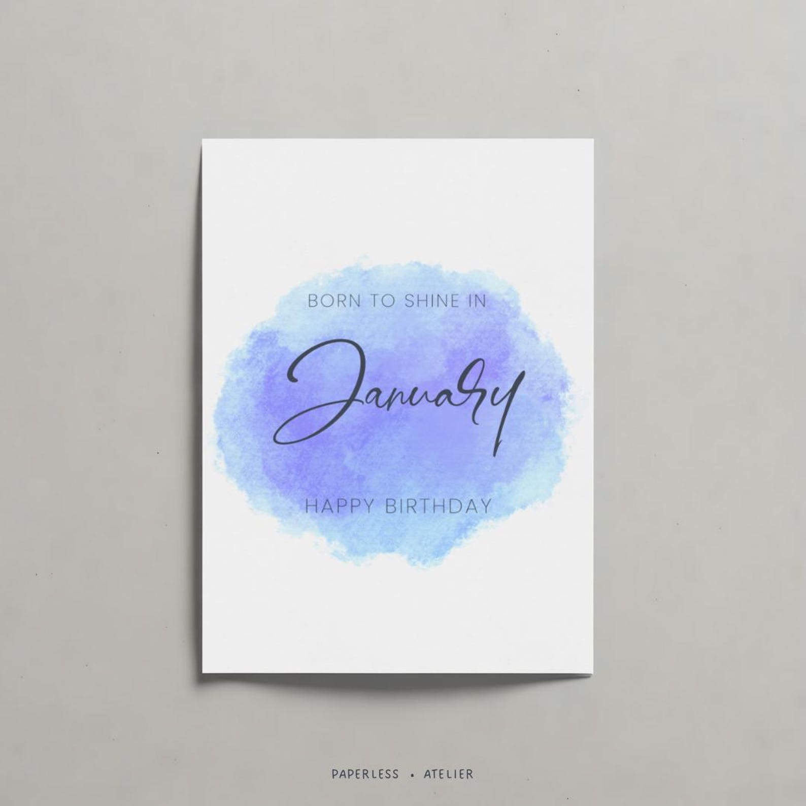 Printable Birthday Card, January Card, January Born, Born in January ...