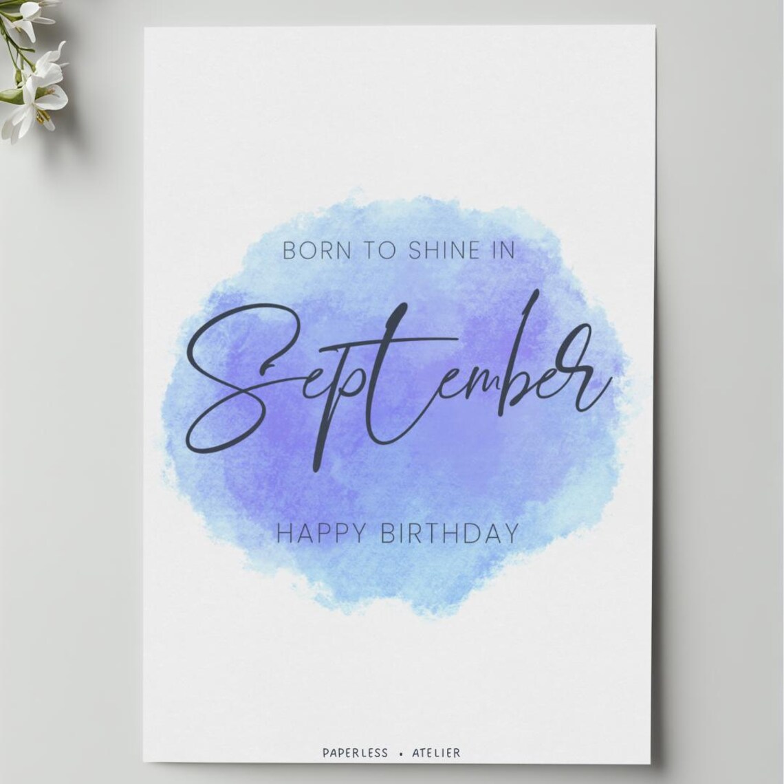 Printable Birthday Card, September Card, September Born, Born in ...