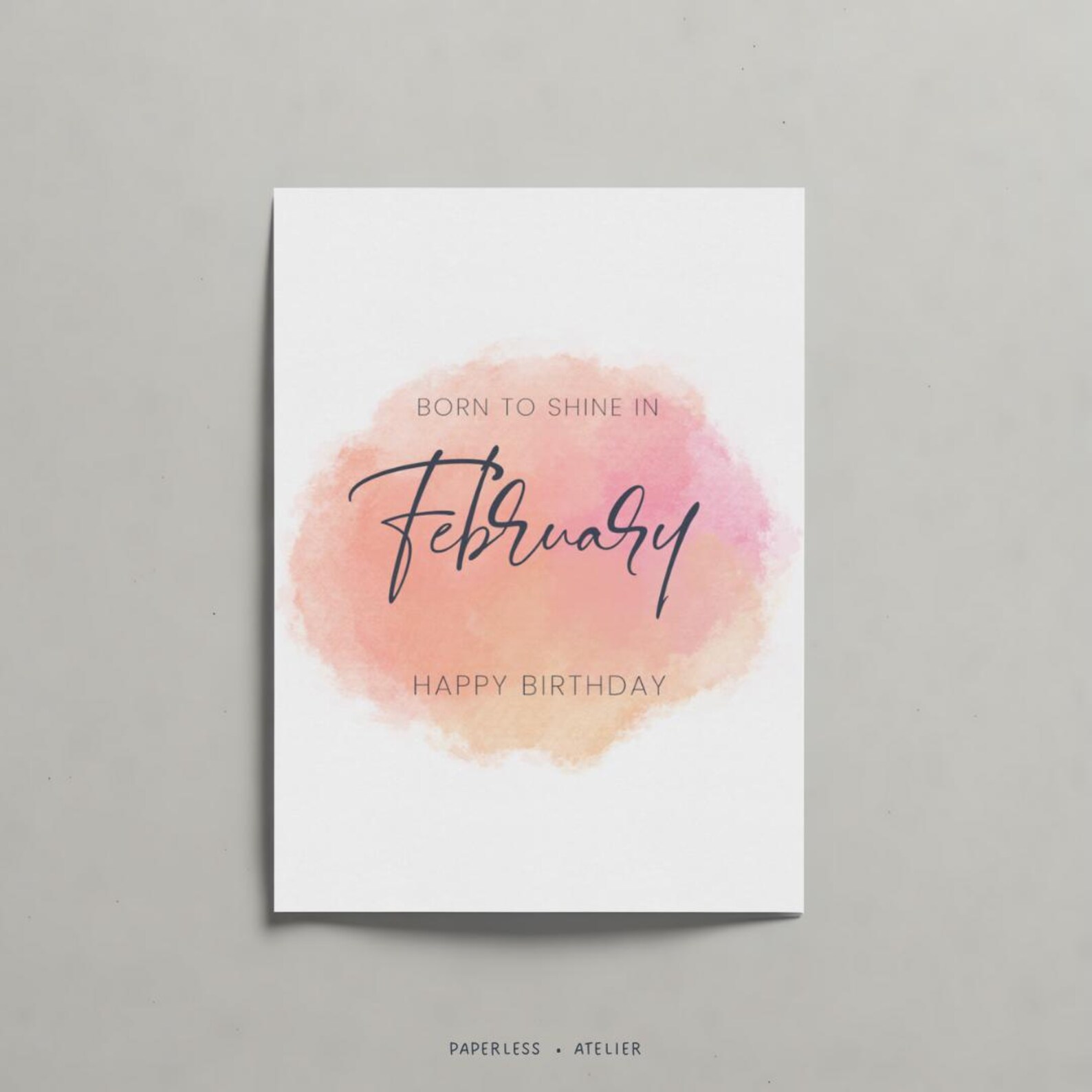 Printable Birthday Card, February Card, February Born, Born in February ...