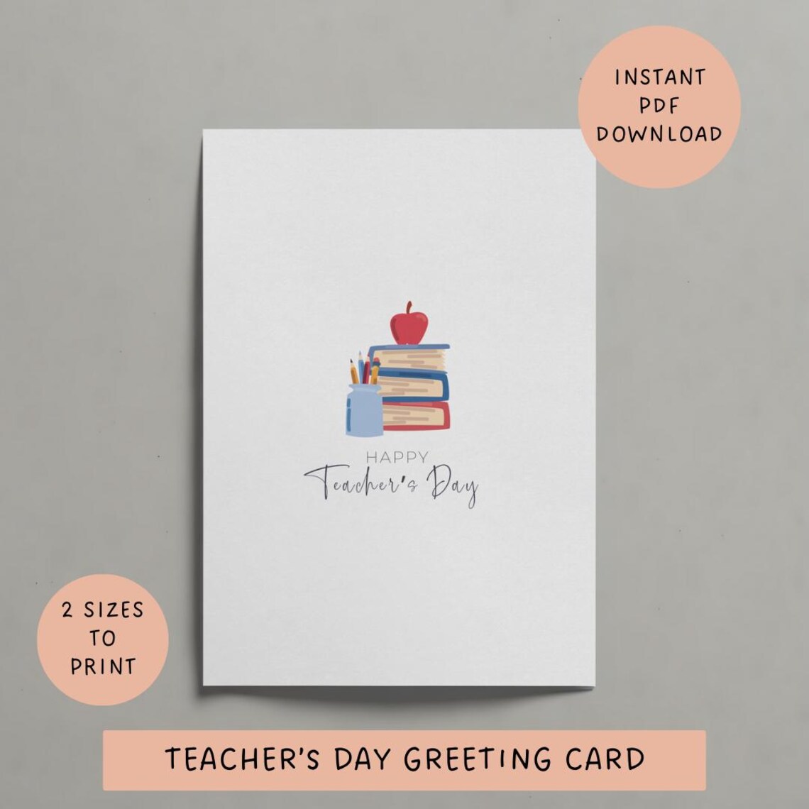 Printable Teacher's Day Card, Teacher Appreciation, Happy Teacher's Day ...