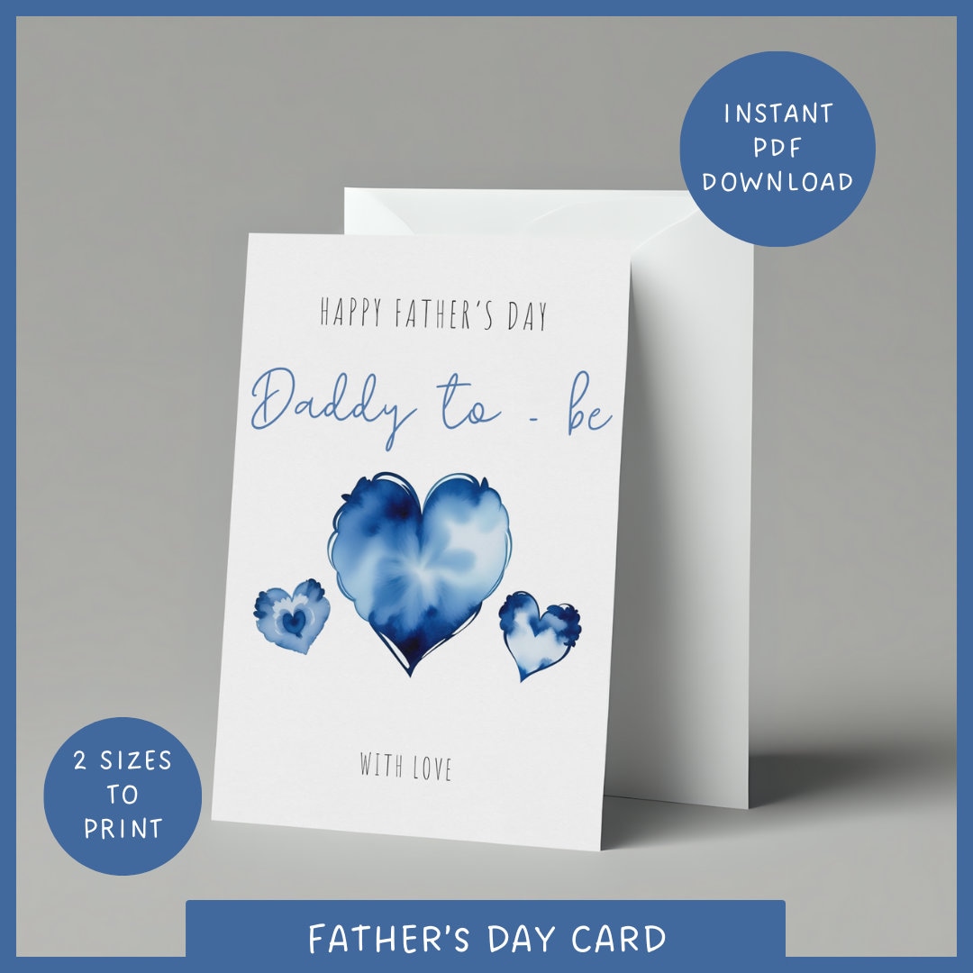 Printable Father's Day Card, Father's Day Card for Future Dad, Dad To ...