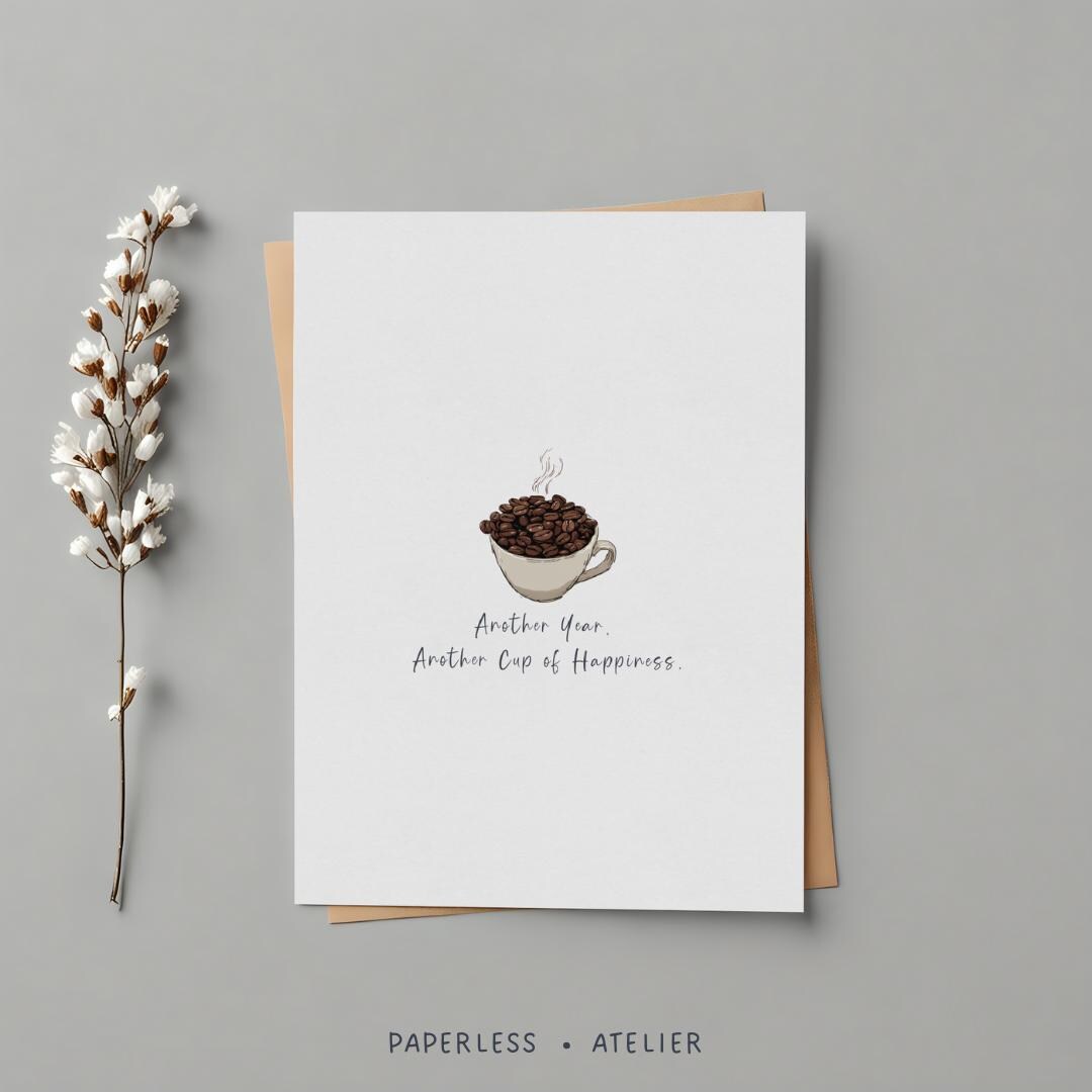 Printable Birthday Card, Coffee Lover Birthday, Happy Birthday, Coffee ...
