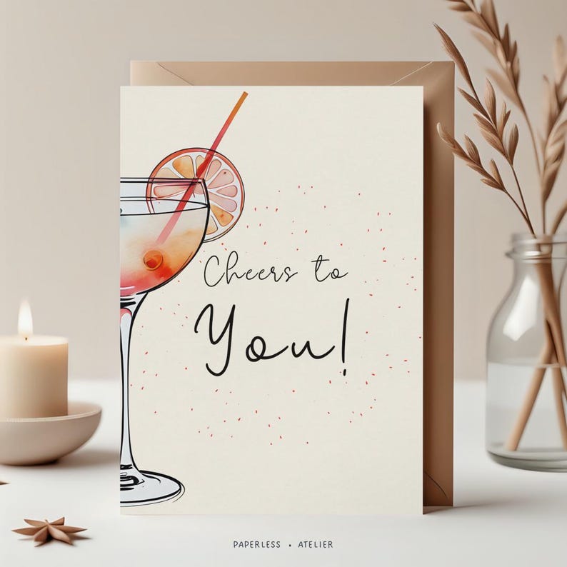 Printable Congratulation Card, Cheers to You, Congrats Card ...