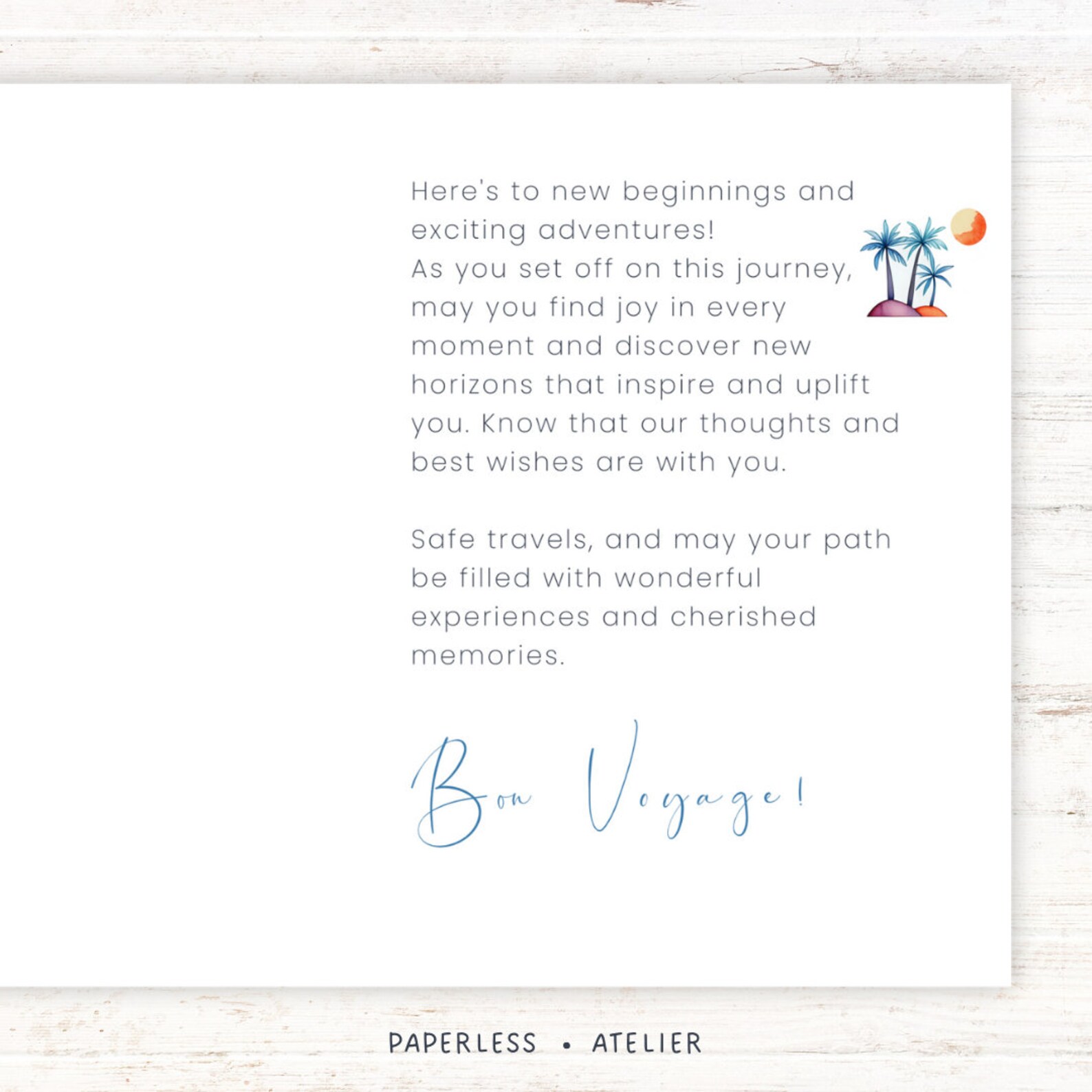 Printable Farewell Card, Bon Voyage Card, Moving Travel Leaving New Job ...