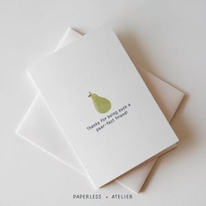 Printable Pear Greeting Card, Birthday, Thank You, Friendship ...