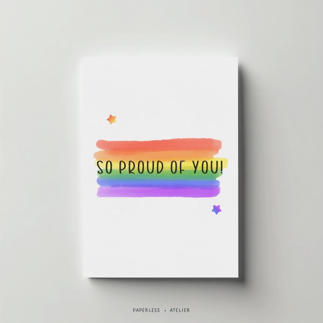 Printable Pride Month Card, Pride Card, Pride Month, Proud of You ...