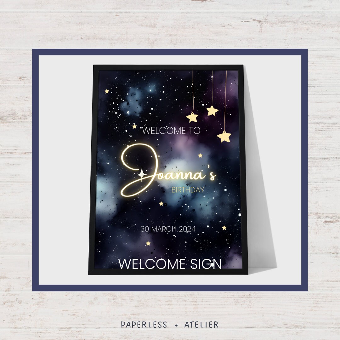 Printable Party Bundle, Galaxy Party Bundle, Birthday Bundle, Happy ...