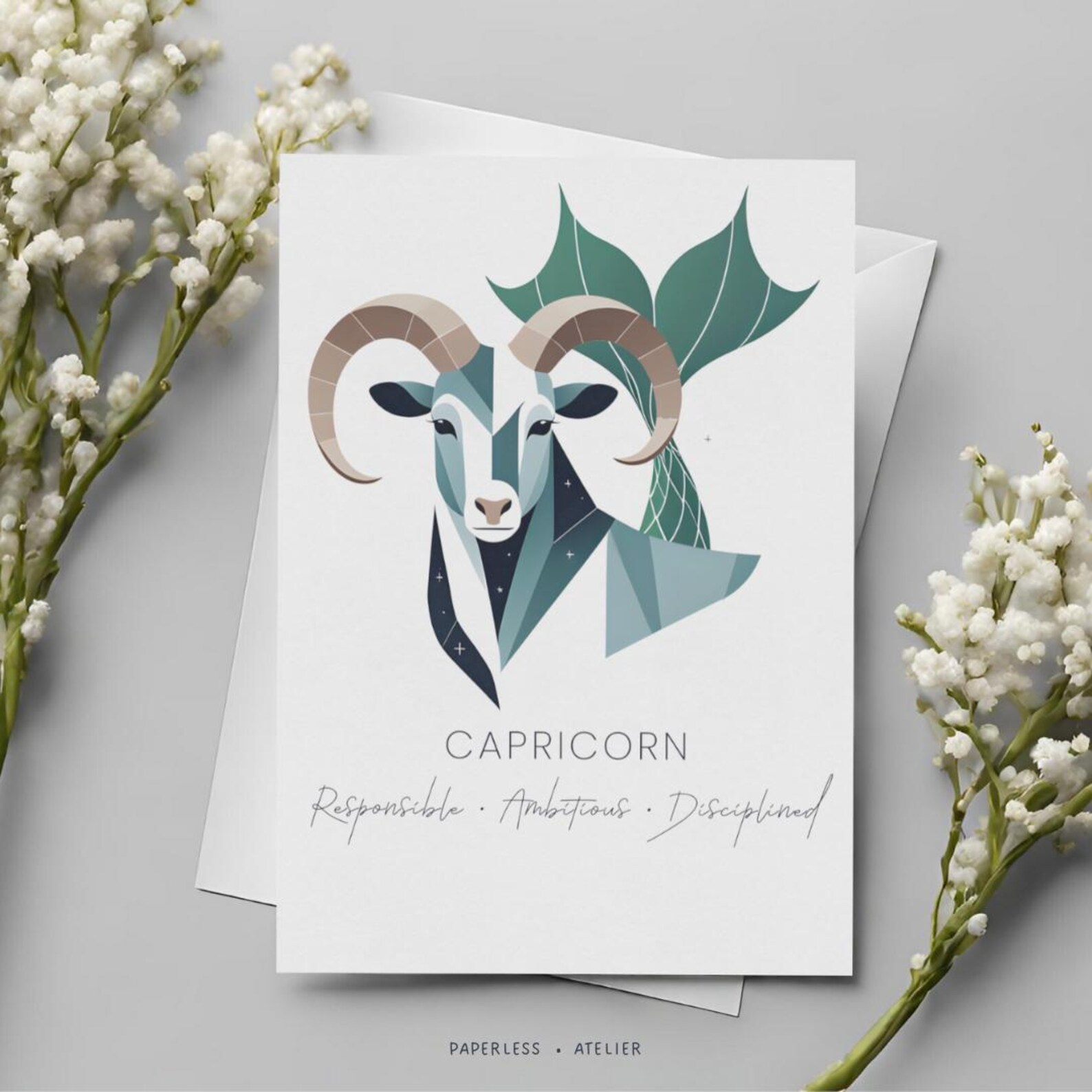 Printable Birthday Card, Capricorn Zodiac, Capricorn Card, Zodiacs Card ...