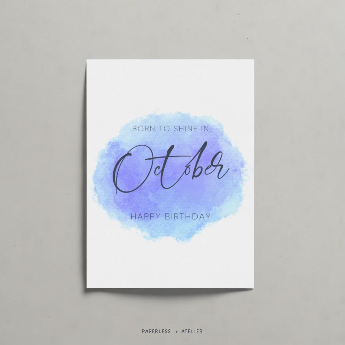 Printable Birthday Card, October Card, October Born, Born in October ...
