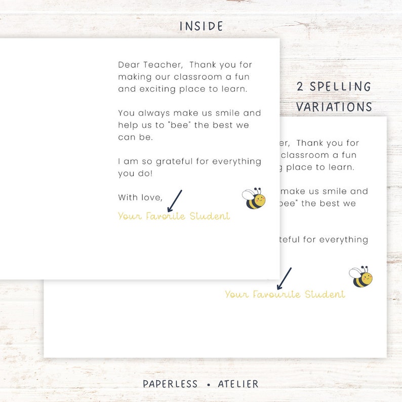 Printable Teacher Appreciation Card, Thank You Teacher, Thank You Card ...