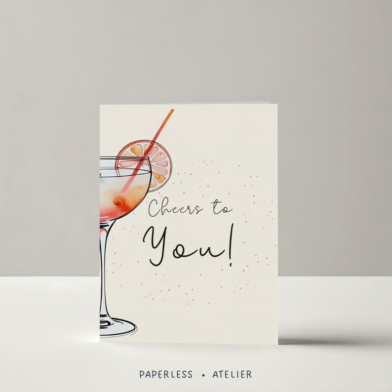 Printable Congratulation Card, Cheers to You, Congrats Card ...