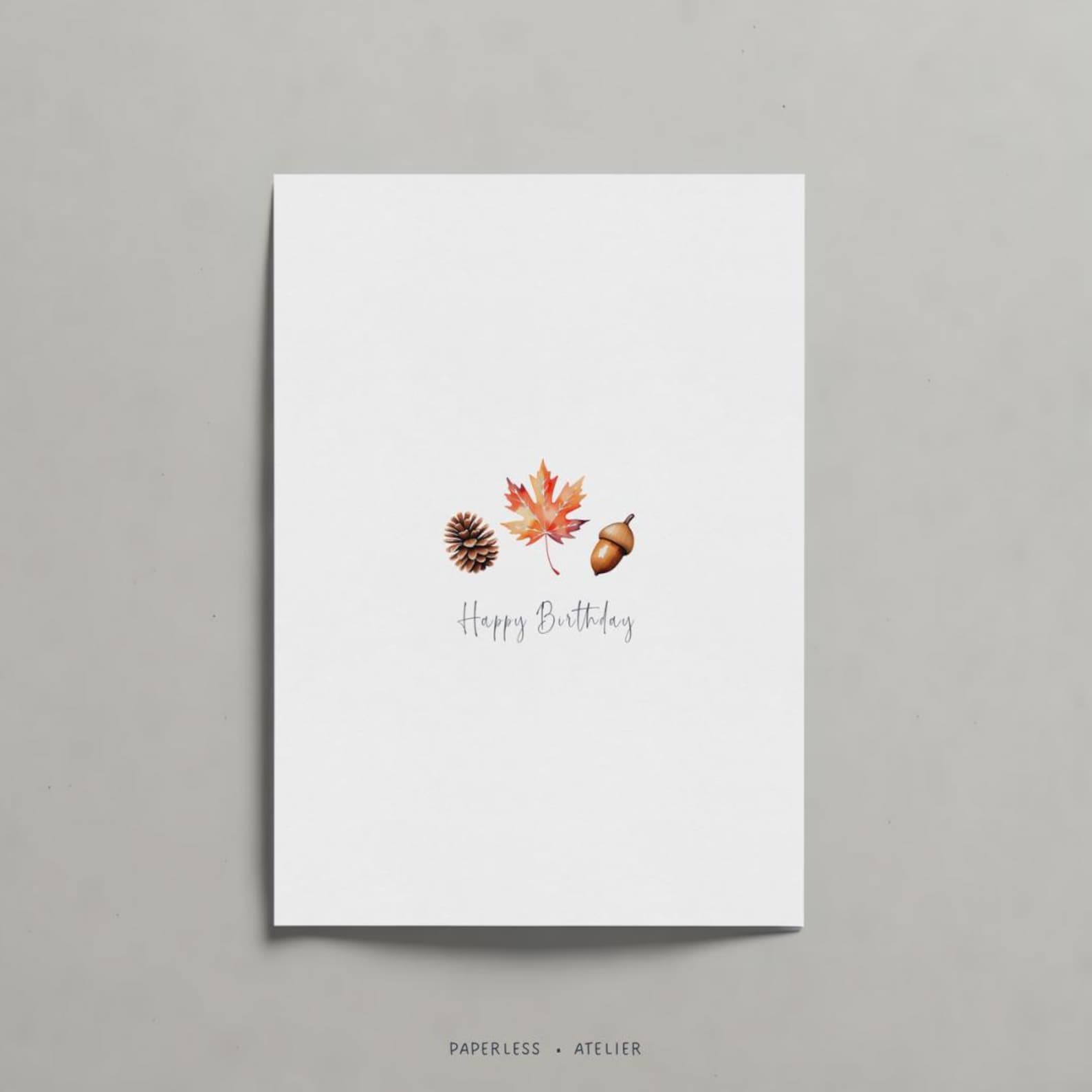 Printable Autumn Birthday Card, Autumn Birthday, Fall Birthday, Autumn ...