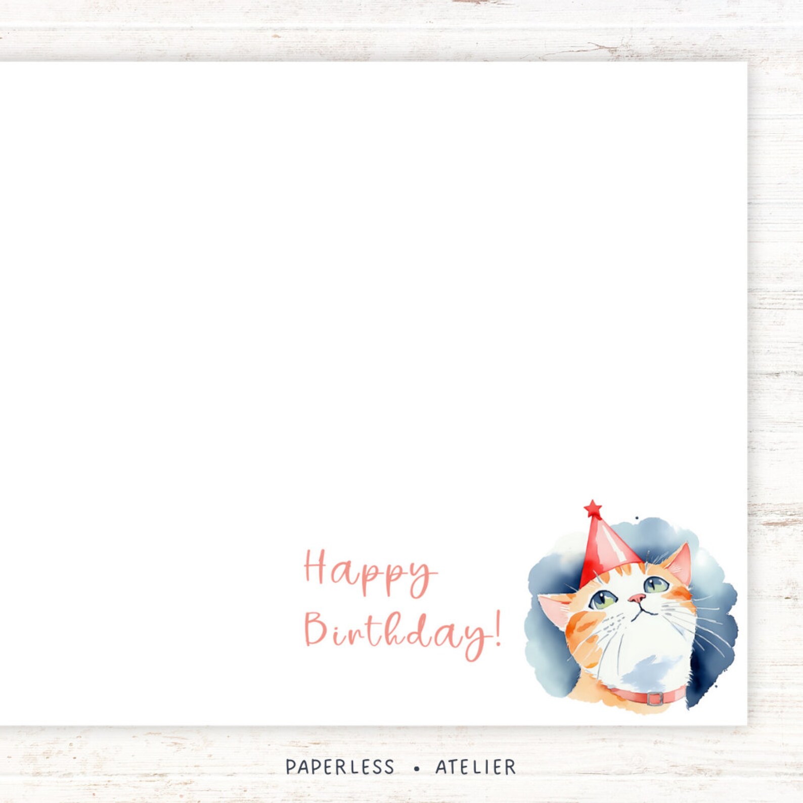 Printable Birthday Card, Cat Card, Cat Lover, Cat-themed Card, Kitten ...