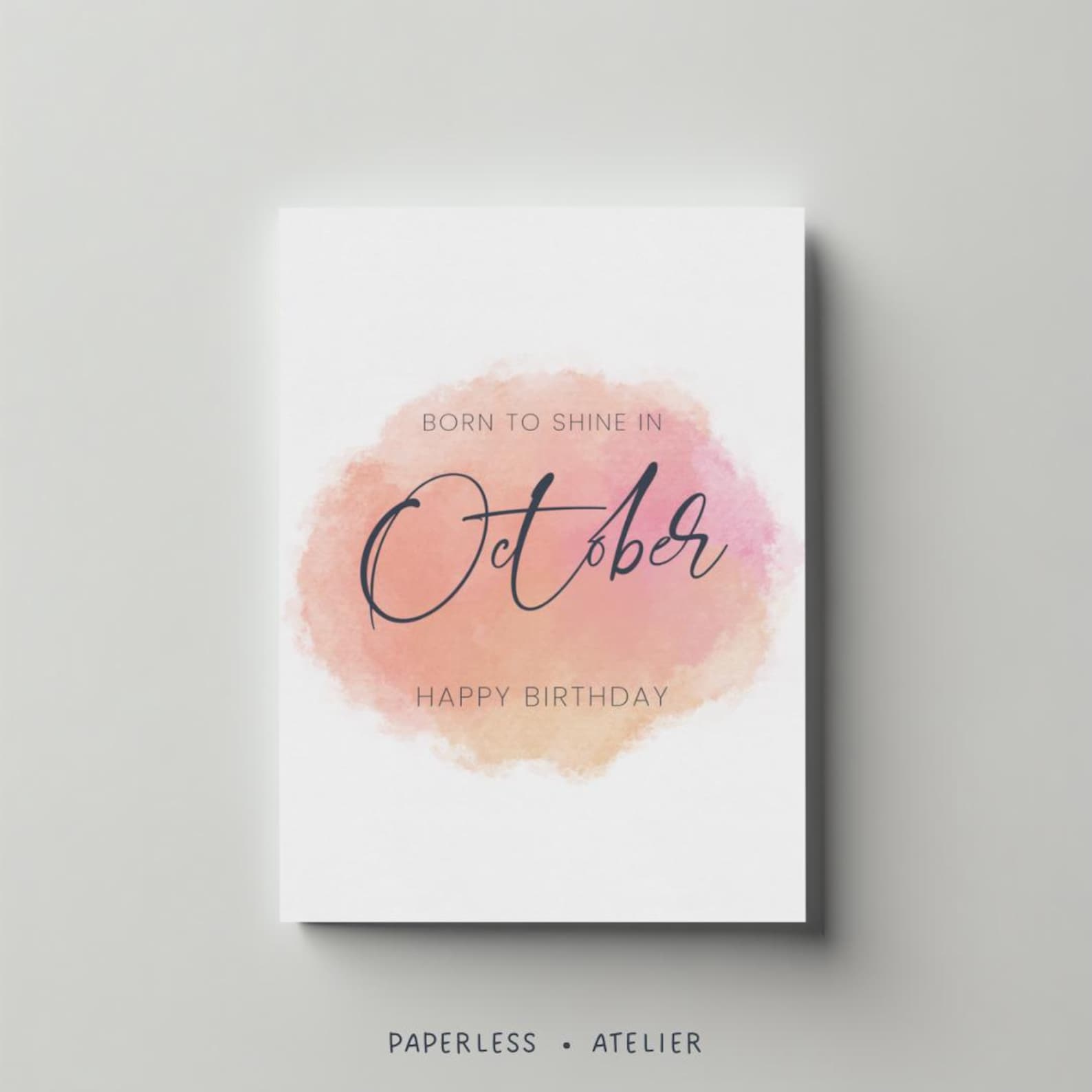 Printable Birthday Card, October Card, October Born, Born in October ...