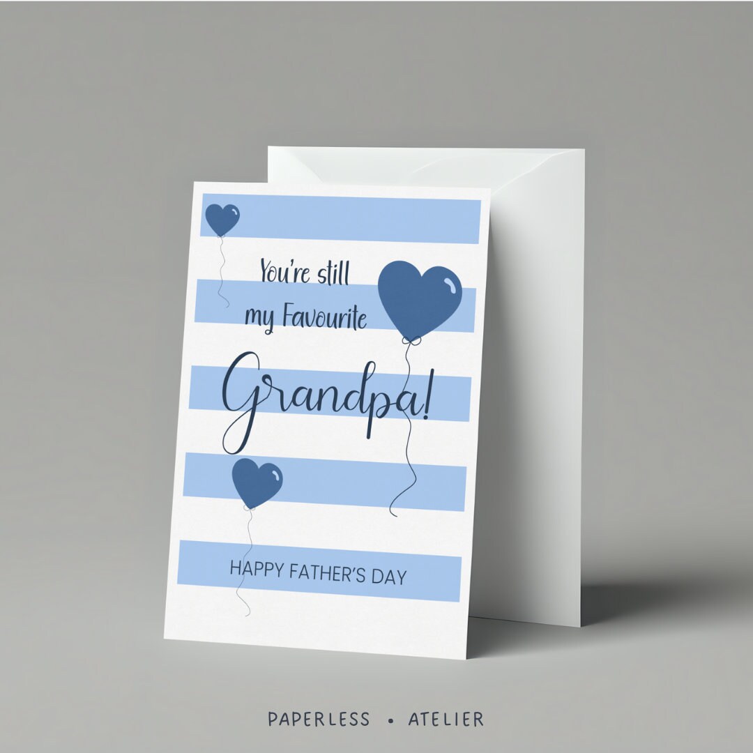 Printable Father's Day Card, Father's Day Card for Grandad, Card for ...