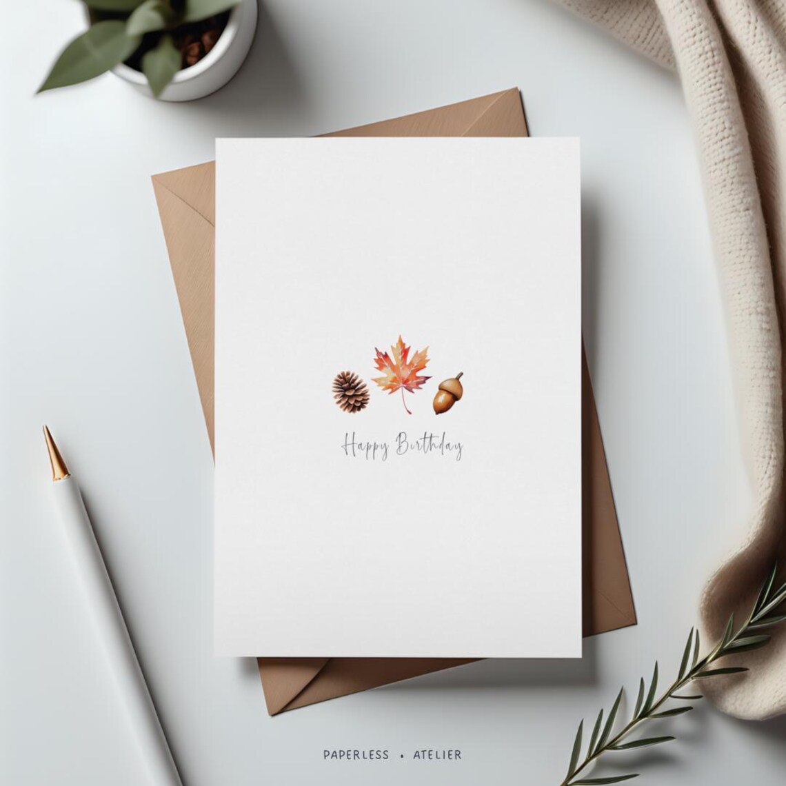 Printable Autumn Birthday Card, Autumn Birthday, Fall Birthday, Autumn ...