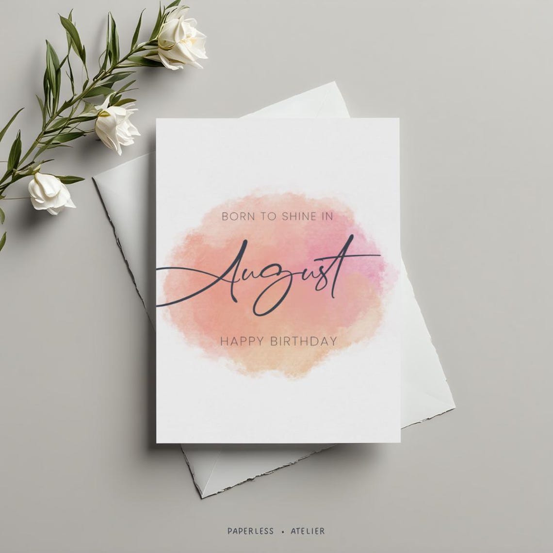 Printable Birthday Card, August Card, August Born, Born in August Card ...