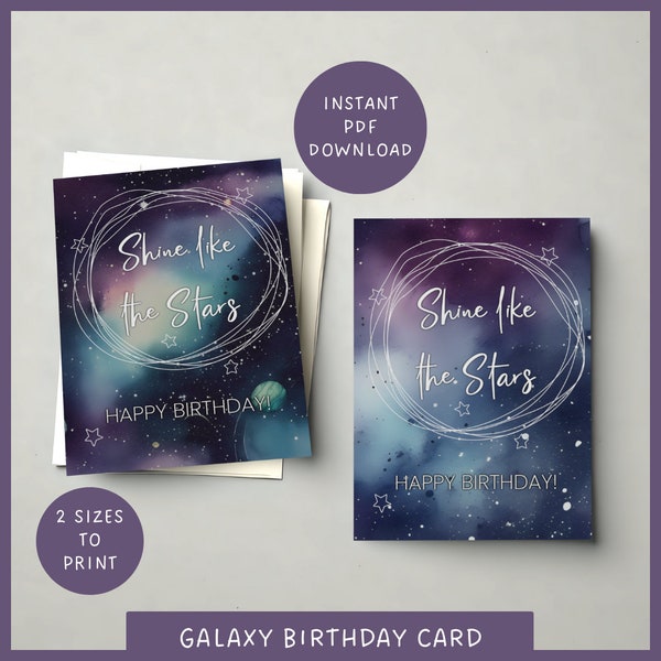 Galaxy Greeting Card - Etsy