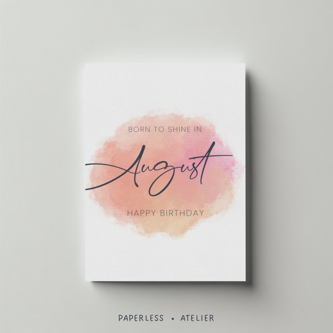 Printable Birthday Card, August Card, August Born, Born in August Card ...