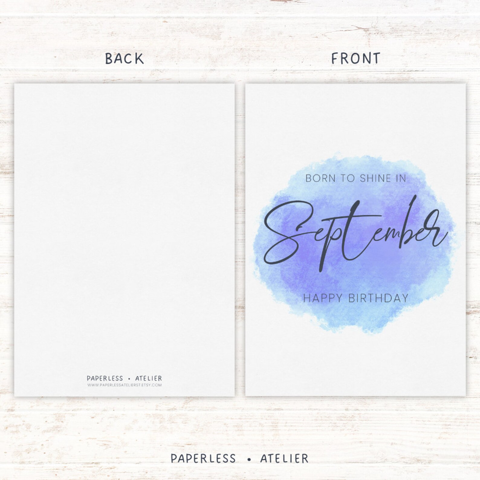 Printable Birthday Card, September Card, September Born, Born in ...