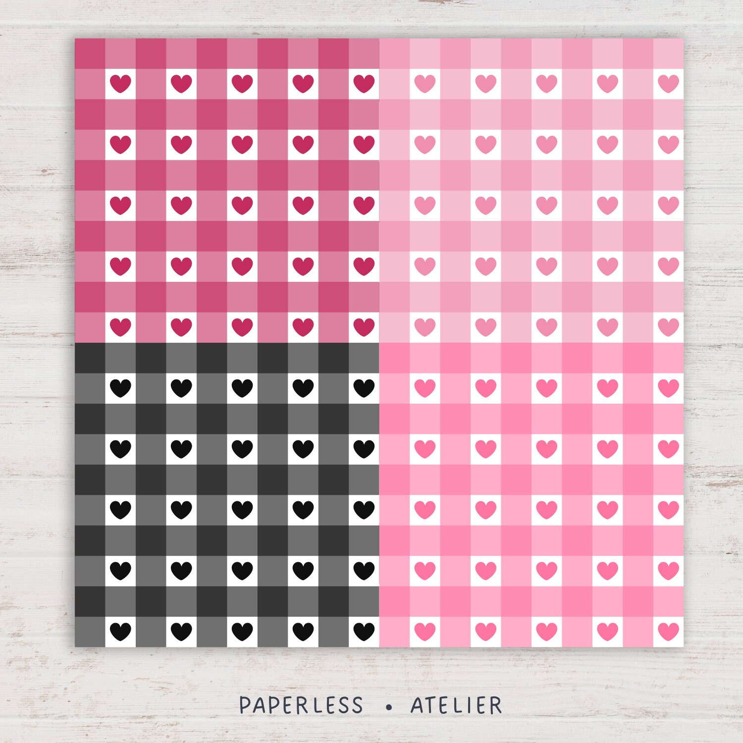 20 Printable Paper, Valentine's Digital Paper, Romantic Paper ...