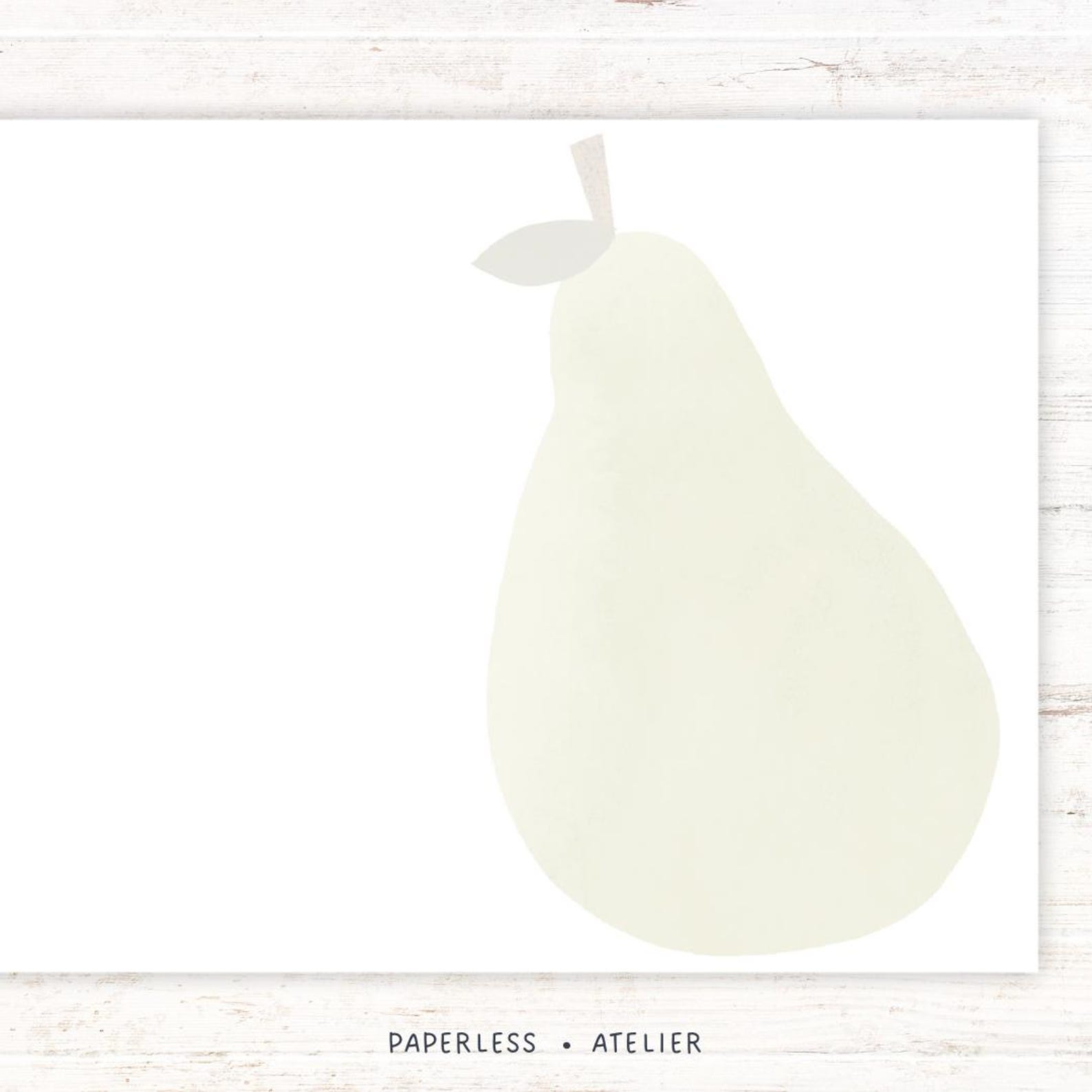 Printable Pear Greeting Card, Birthday, All Occasions, Thank You ...