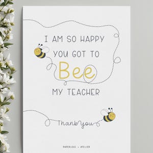 Printable Teacher Appreciation Card, Thank You Teacher, Thank You Card ...