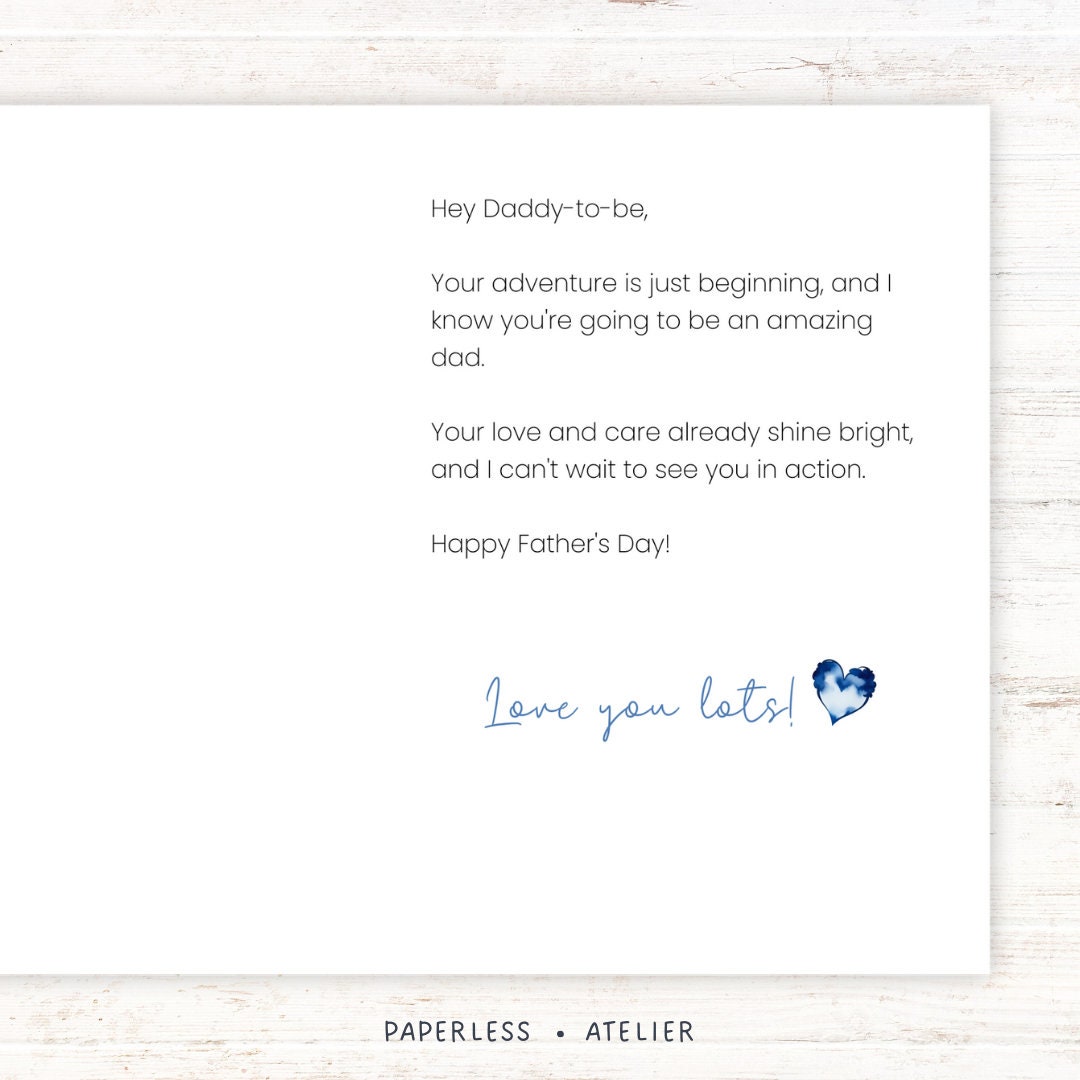 Printable Father's Day Card, Father's Day Card for Future Dad, Dad To ...