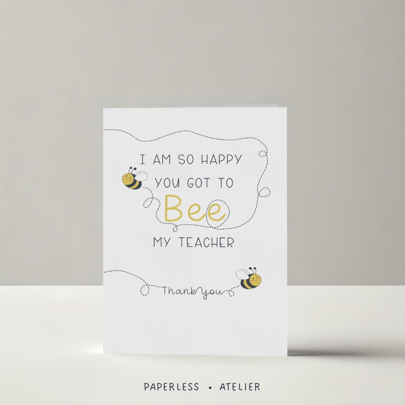 Printable Teacher Appreciation Card, Thank You Teacher, Thank You Card ...