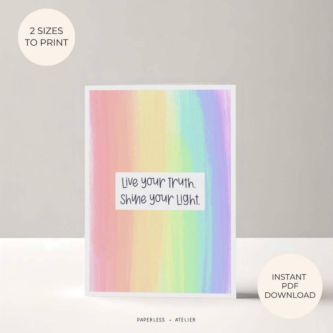 Printable Pride Month Card, Pride Card, Pride Month, Proud of You ...