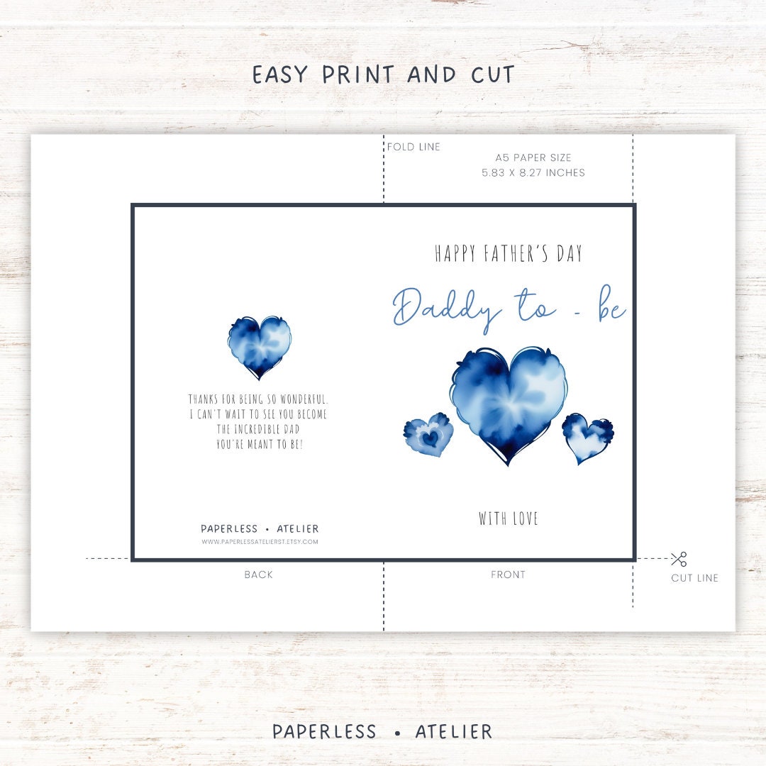 Printable Father's Day Card, Father's Day Card for Future Dad, Dad To ...