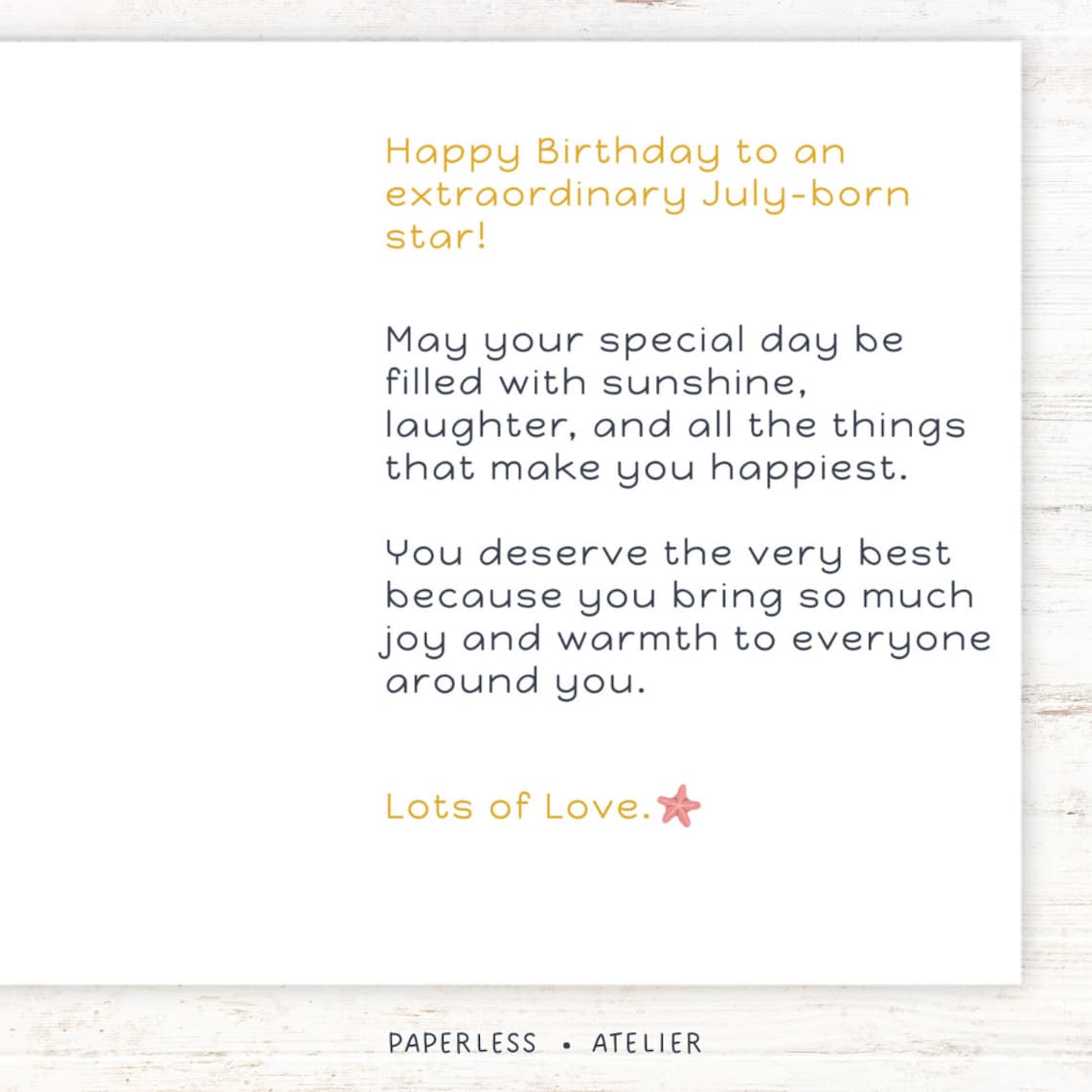 Printable Birthday Card, July Card, July Born, Born in July Card ...