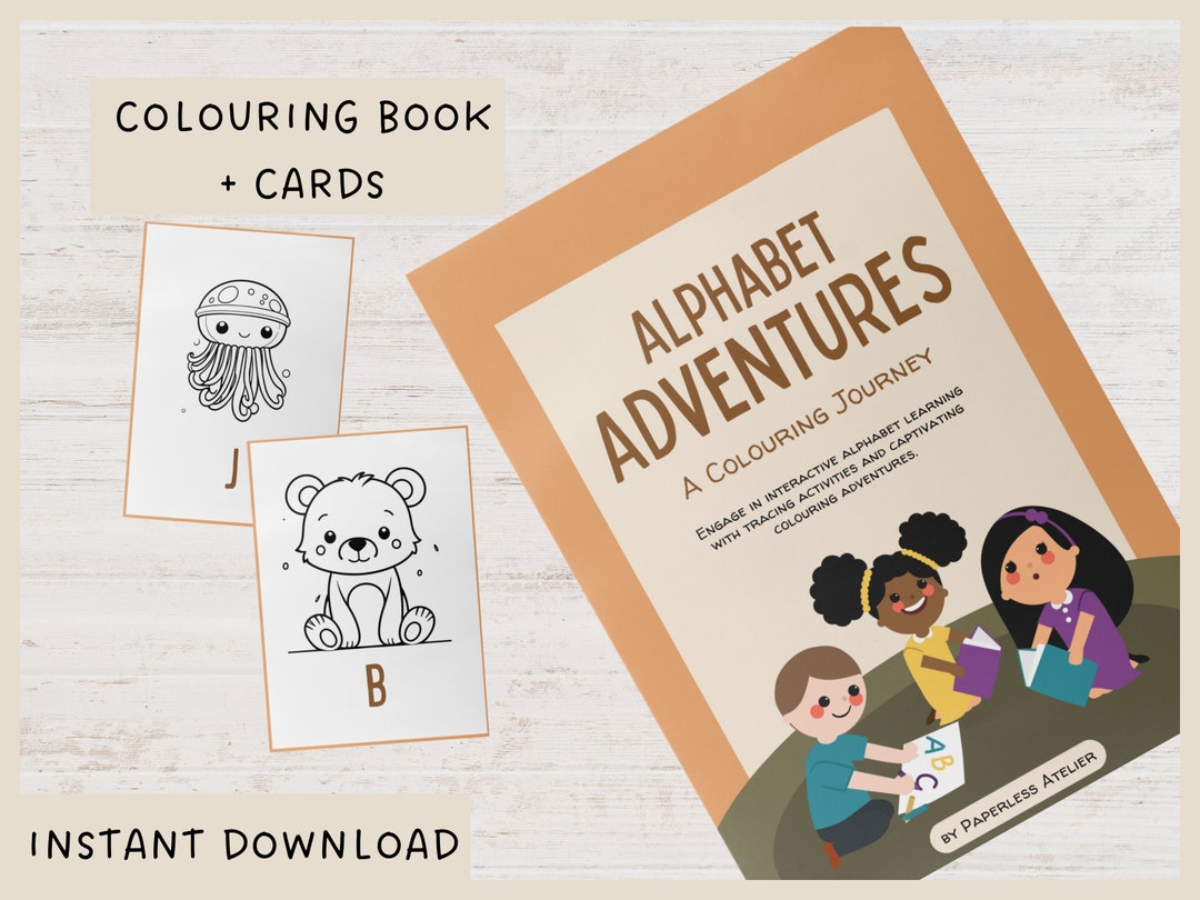 ABC Coloring Book, Alphabet Coloring Book, Learning for Kids ...