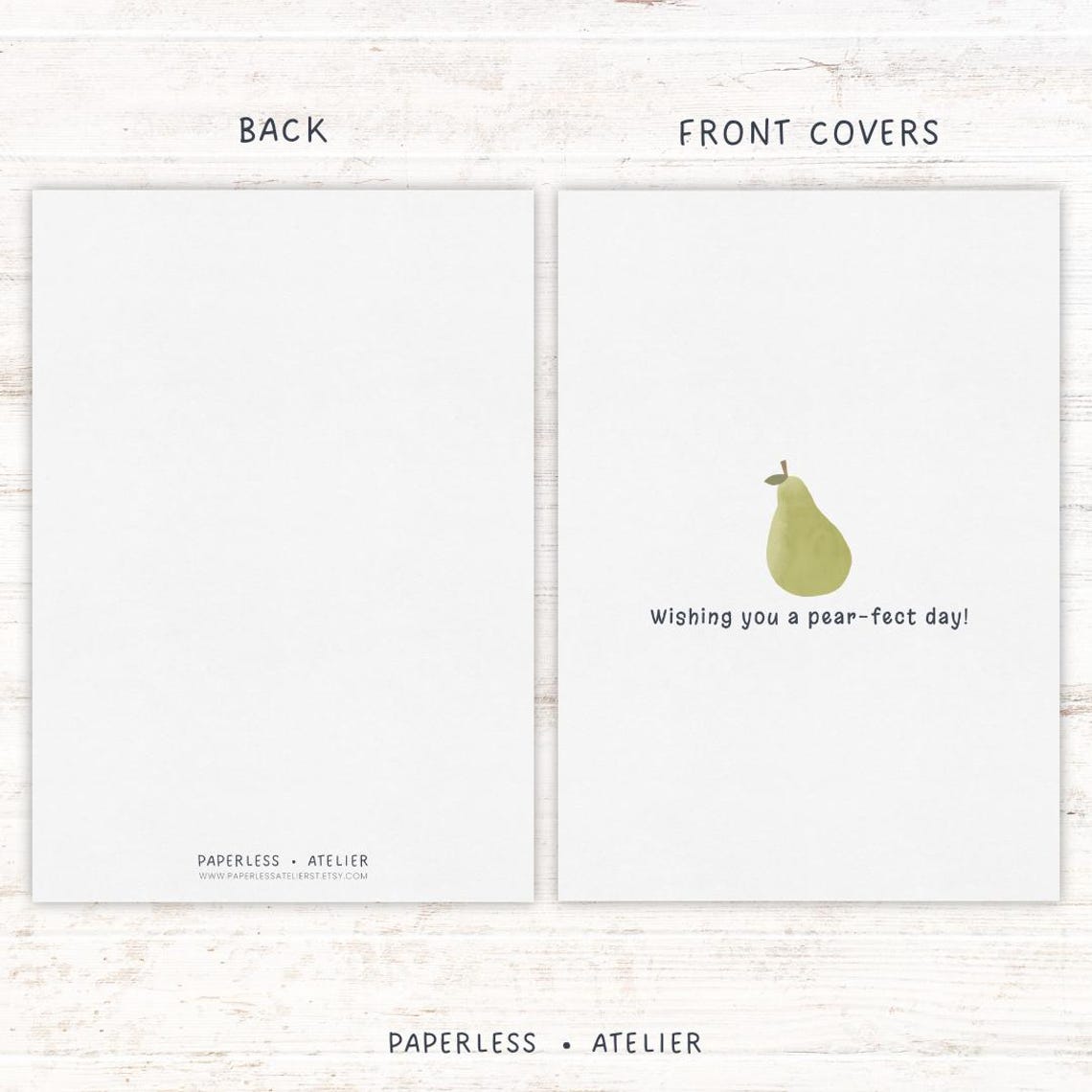 Printable Pear Greeting Card, Birthday, All Occasions, Thank You ...