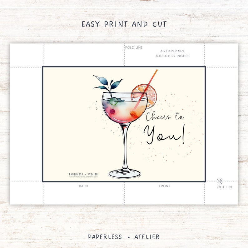 Printable Congratulation Card, Cheers to You, Congrats Card ...