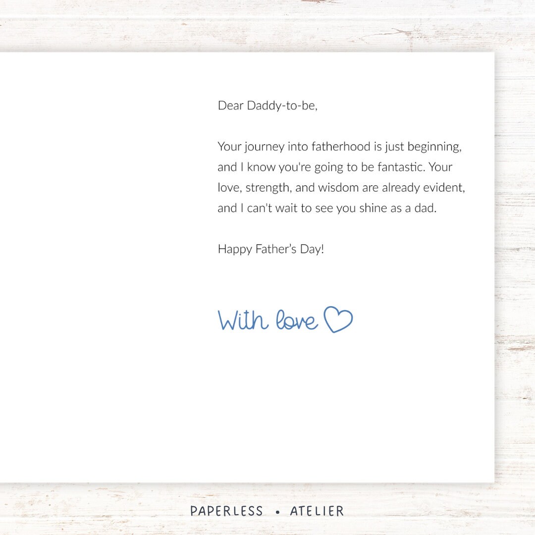 Printable Father's Day Card, Father's Day Card for Future Dad, Dad To ...