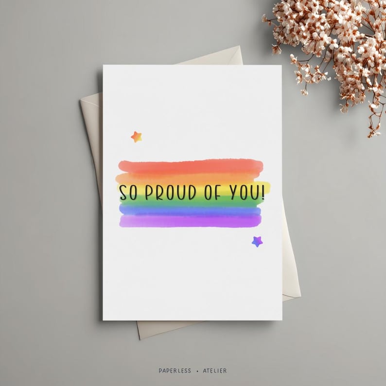 Printable Pride Month Card, Pride Card, Pride Month, Proud of You ...