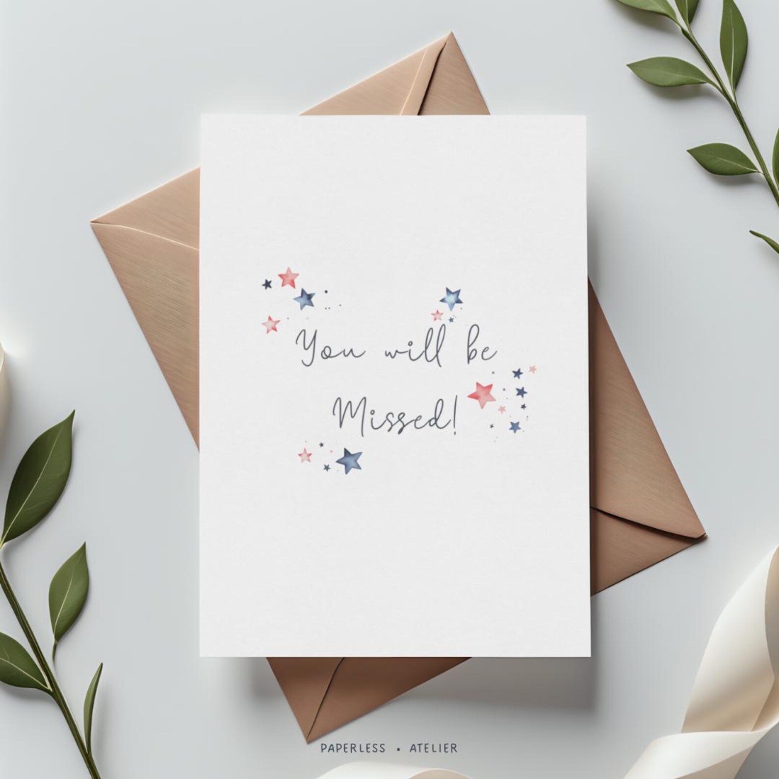Printable Farewell Card, You Will Be Missed Card, Moving Travel Leaving ...