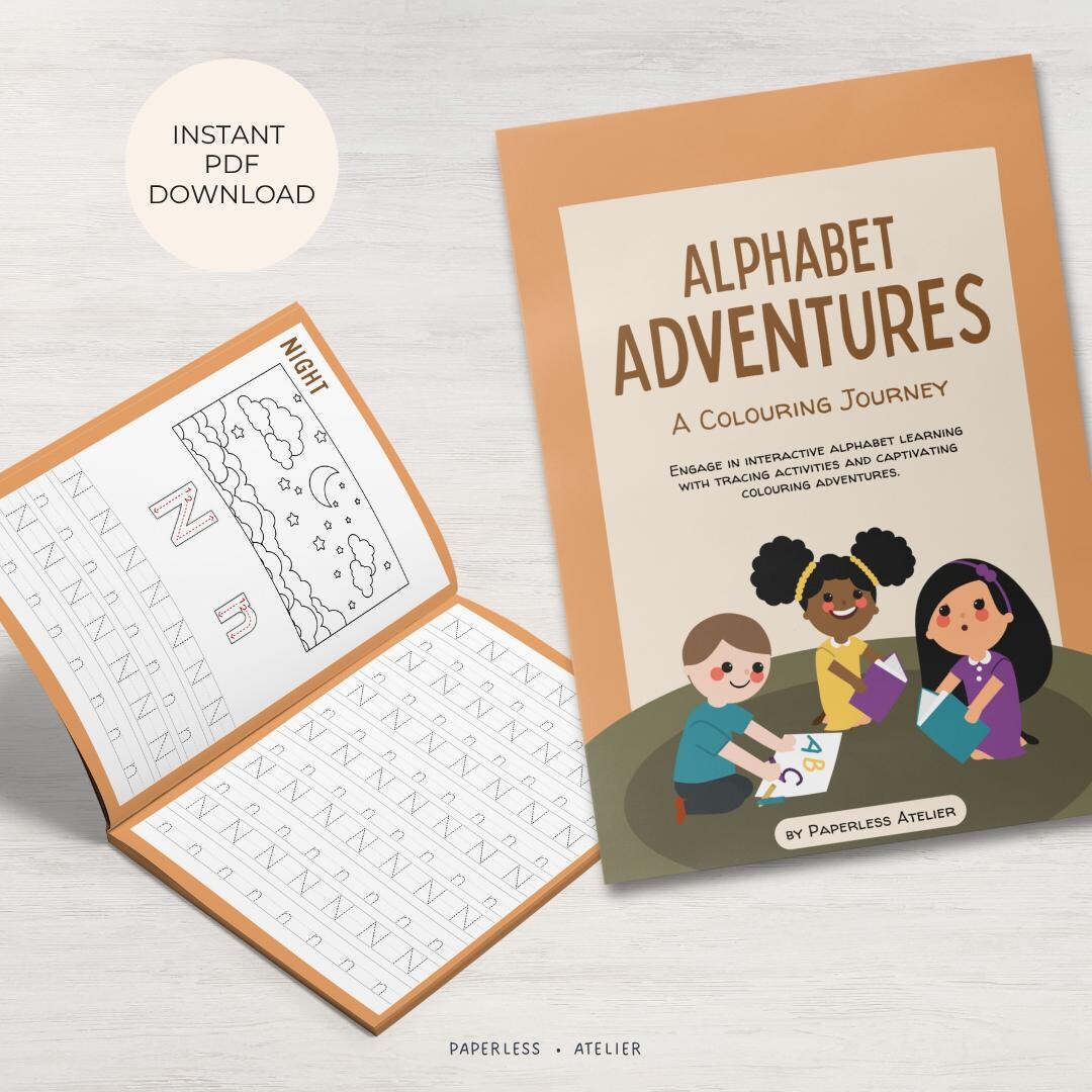 ABC Coloring Book, Alphabet Coloring Book, Learning for Kids ...