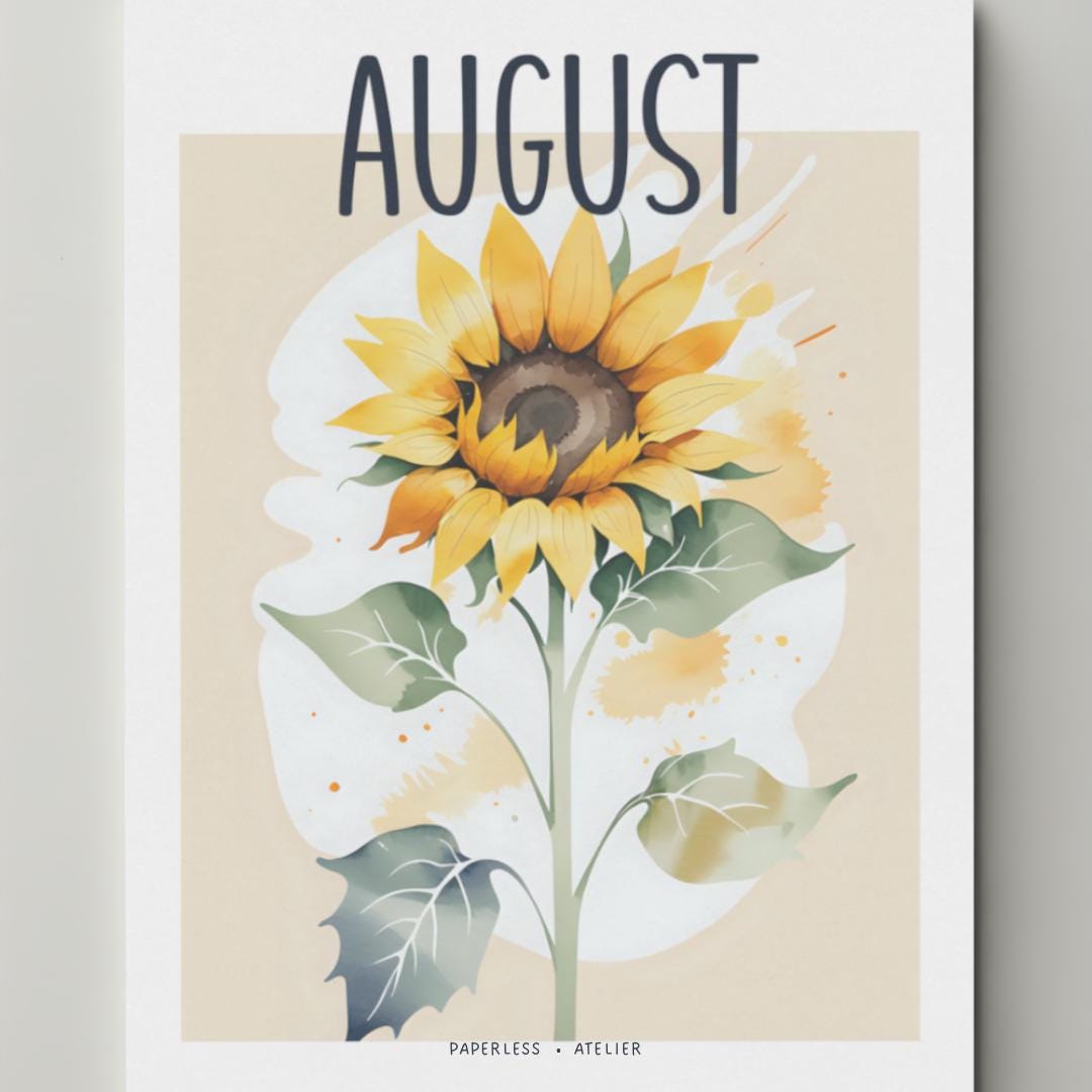 Printable Birthday Card, August Card, August Born, Born in August Card ...