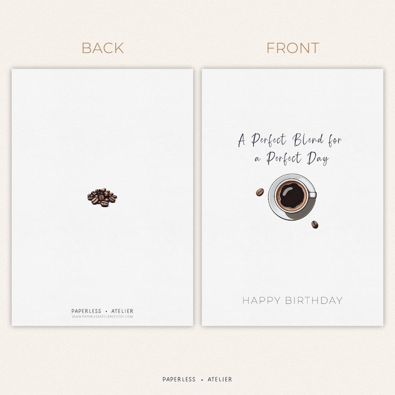 Printable Birthday Card, Coffee Lover Birthday, Happy Birthday, Coffee ...