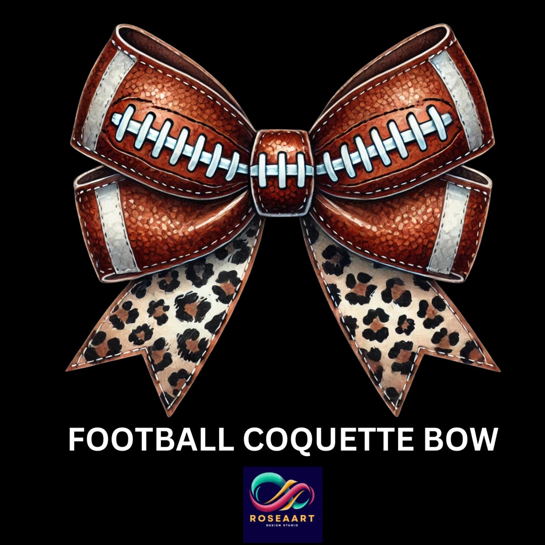 Sports Coquette Football Bow | PNG Design | Animal Print | Sports ...