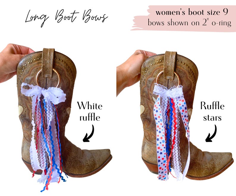 Patriotic Boot Bows | Kids & Adults Boot Clip Accessory - Etsy