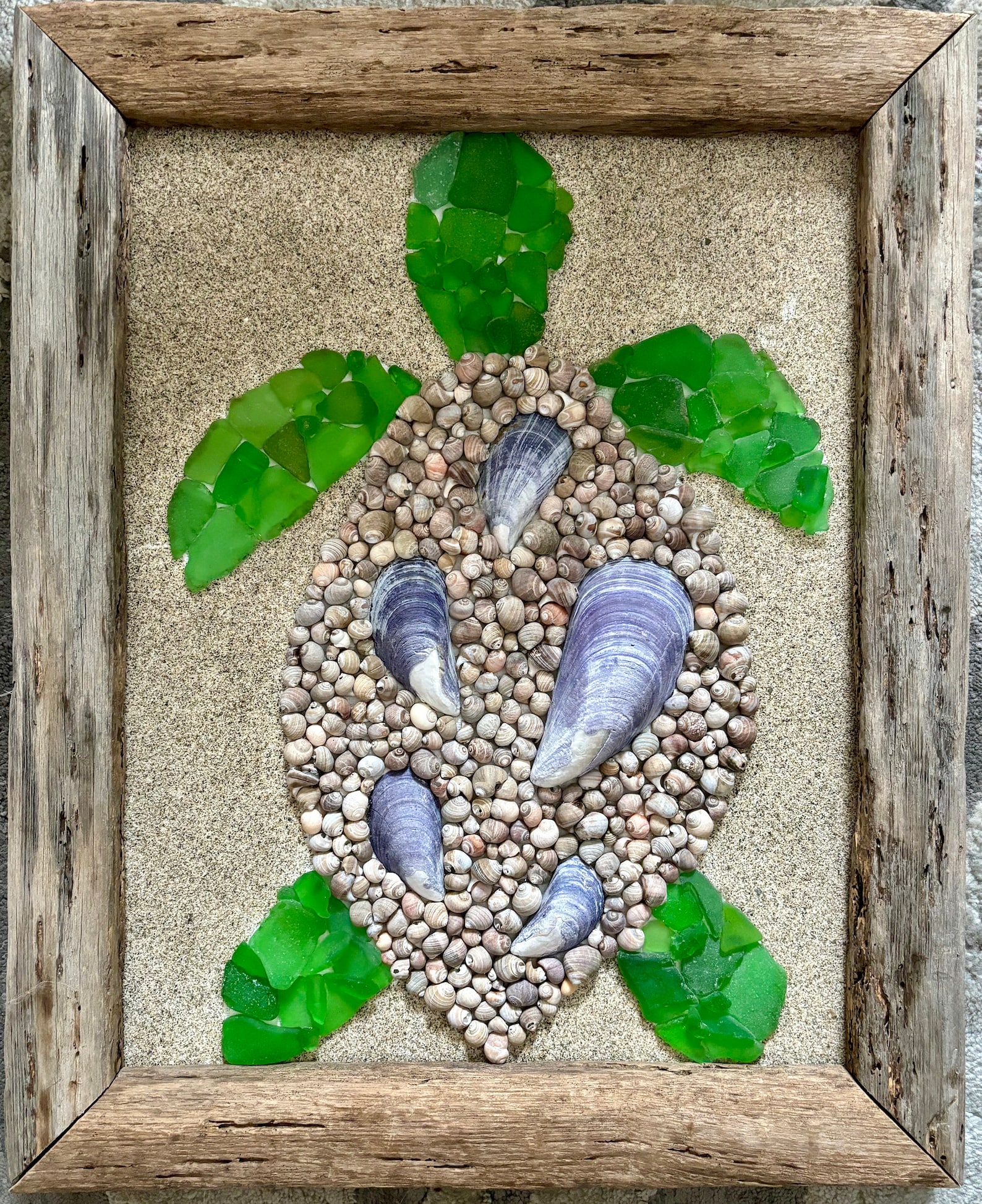 Handmade Sea Glass Turtle Wall Art - Etsy