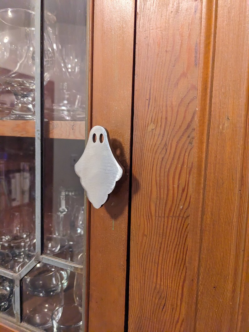Metal Ghost Cabinet Drawer Pull Knob - Etsy