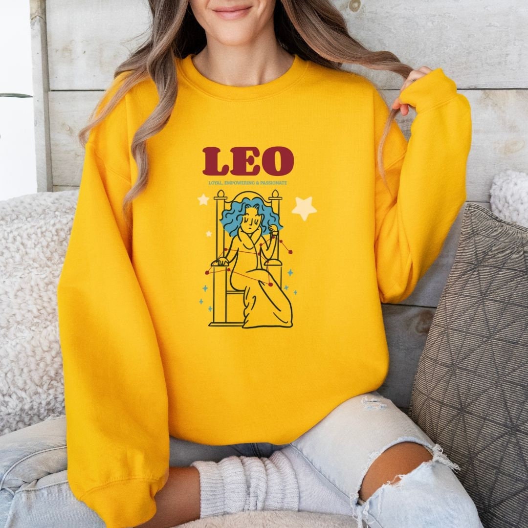 Zodiac Sign Leo Sweater, Leo Birthday Gift,horoscope Sweatshirt, Leo ...