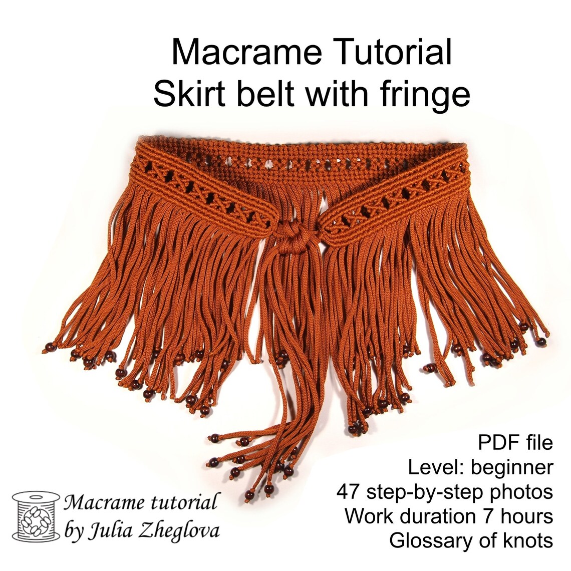 Macrame Tutorial Skirt Belt With Fringe, Easy Macrame Belt Pattern - Etsy
