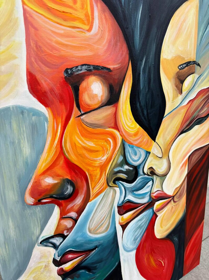 ECHOES of IDENTITY Abstract Surrealistic Artwork Psycological Faces ...