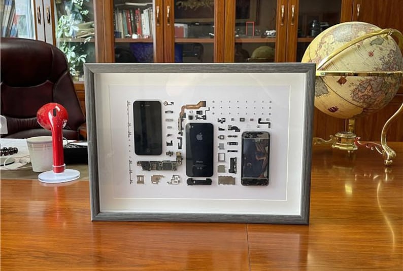 IPhone 4 Framed Wall Art, Disassembled Iphone, Deconstructed Phone ...