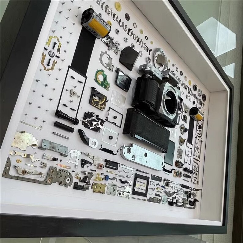 Disassemble Camera Wall Decor, Camera Teardown, Deconstructed Camera ...